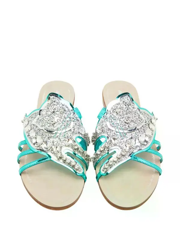 Miu Miu Glitter Embellished Sandals