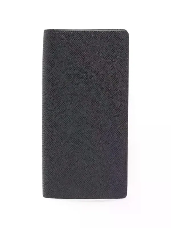LOUIS VUITTON Brazza Taiga Leather Wallet - Black
