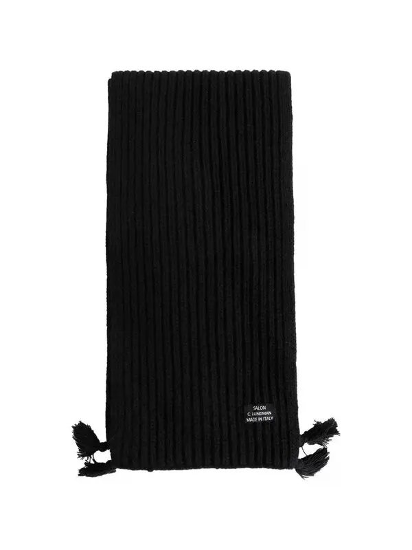 SALON C. LUNDMAN Ribbed Tassel-detail Scarf