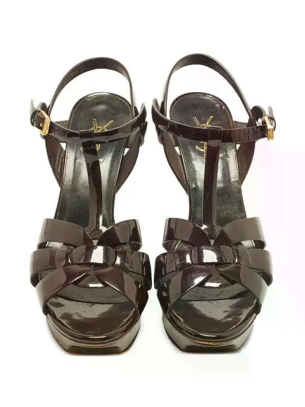 Saint Laurent Tribute Patent Leather Sandals