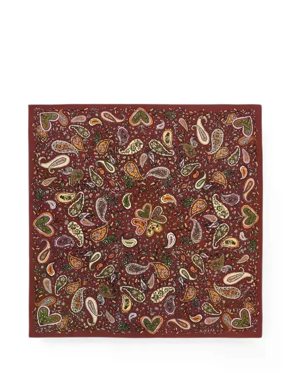 Bimba Y Lola Wine Paisley Scarf