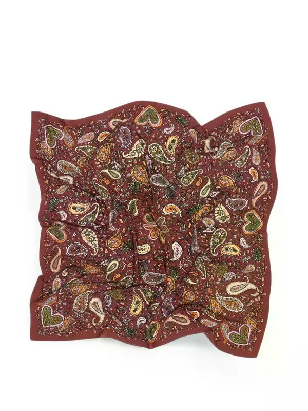 Bimba Y Lola Wine Paisley Scarf