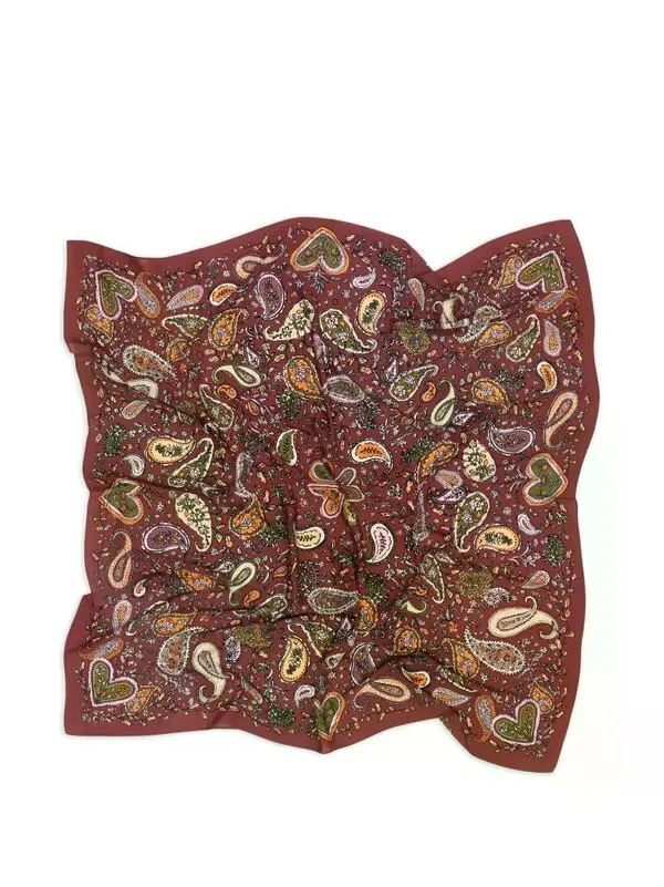 Bimba Y Lola Wine Paisley Scarf - Red