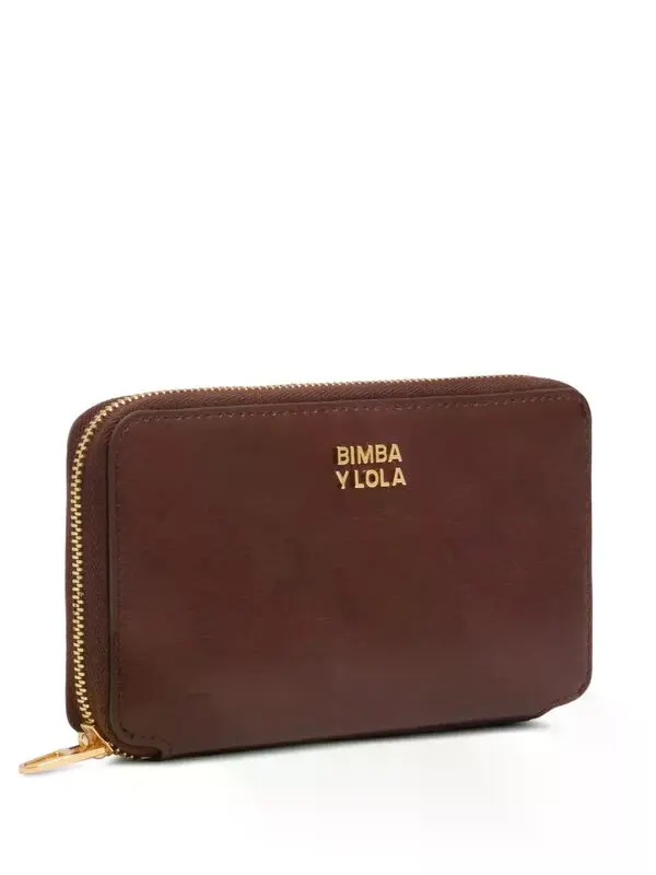 Bimba Y Lola Medium Dark Tan Leather Wallet - Brown