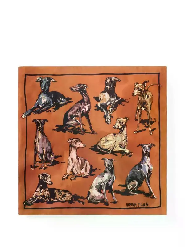 Bimba Y Lola Caramel Greyhounds Scarf