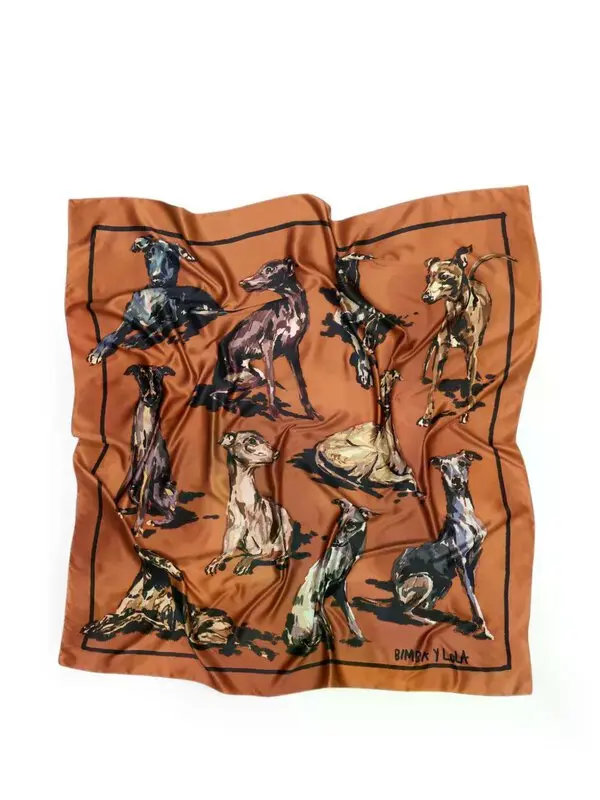 Bimba Y Lola Caramel Greyhounds Scarf