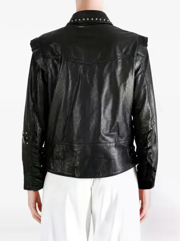 Noir Kei Ninomiya Stud-embellished Ruffled Jacket