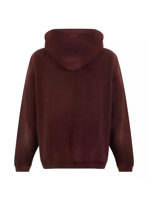 GOLDEN GOOSE Cotton Oversized Hooded Sweatshirt With Logo Detail - Red