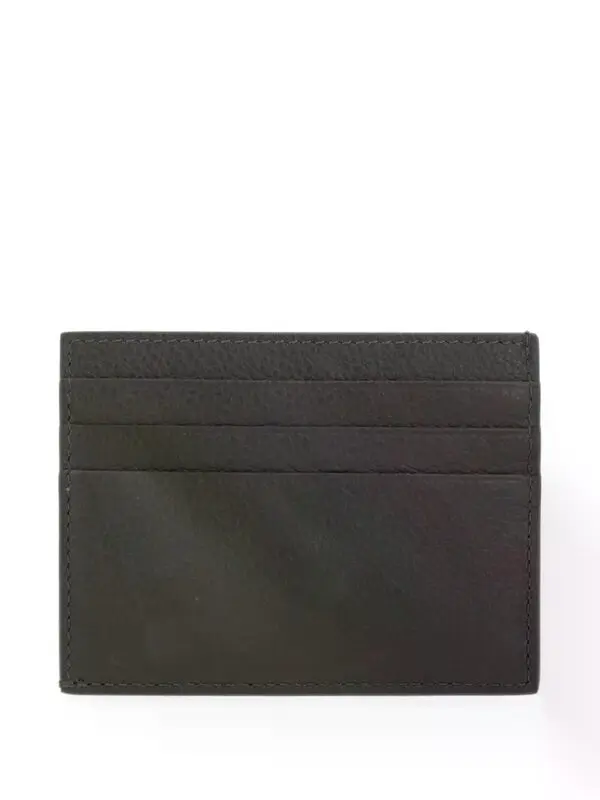 Thom Browne Grained Leather Card Holder - Grey
