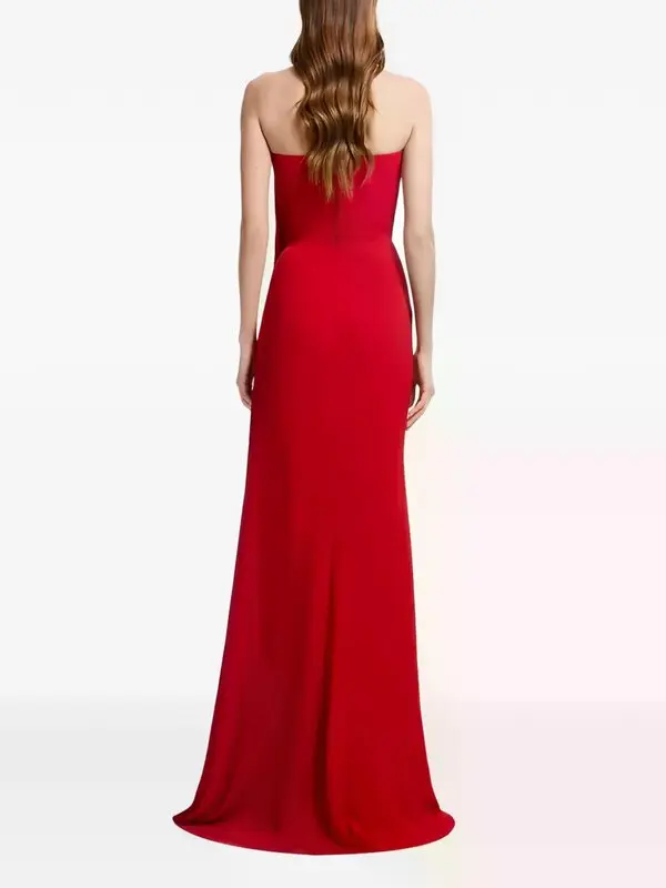 Elie Saab Strapless Draped Maxi Dress