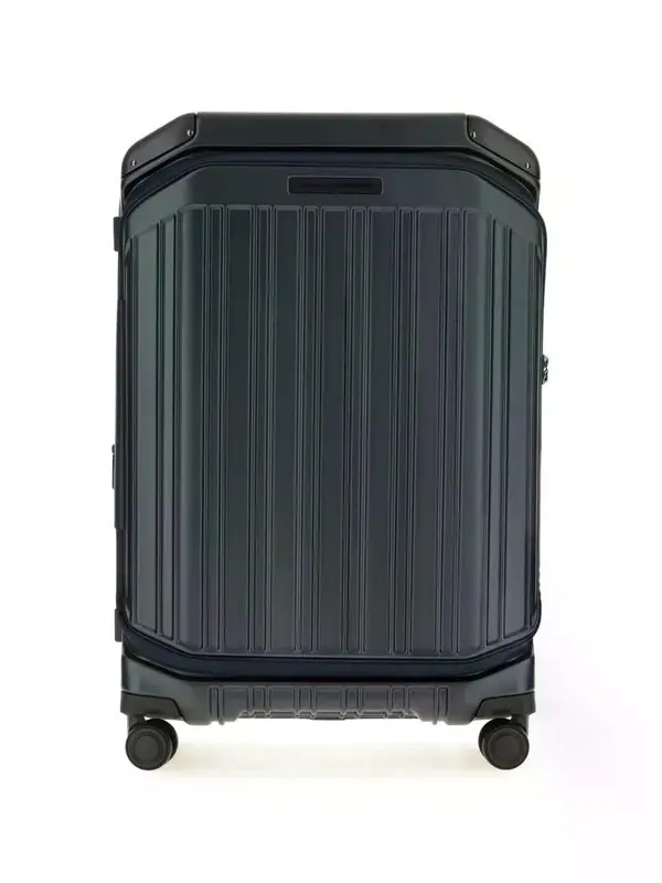 PIQUADRO Large Textured Suitcase - Blue