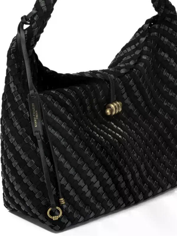 GIANNI CHIARINI Aurelie Woven Leather Shoulder Bag