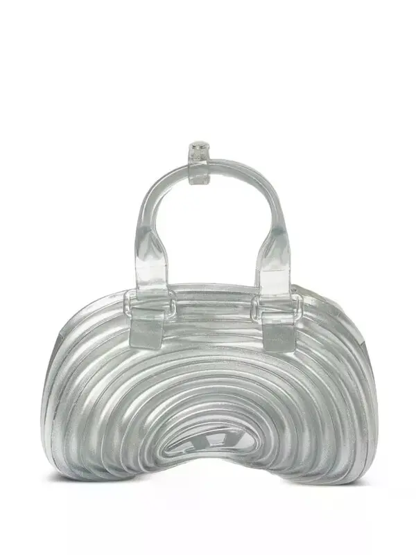 Melissa Gucci Small Perforated Gg Embossed Messenger Bag - Silver