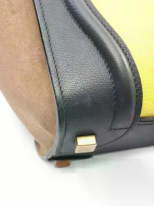 Celine 2000s Luggage Micro Leather Tote Bag