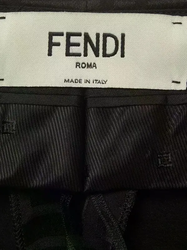 Fendi Zucca Jacquard Wide-leg Trousers