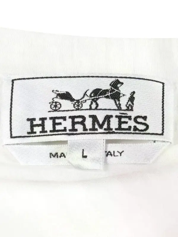 Hermès 2020s H-embroidered Long-sleeve T-shirt