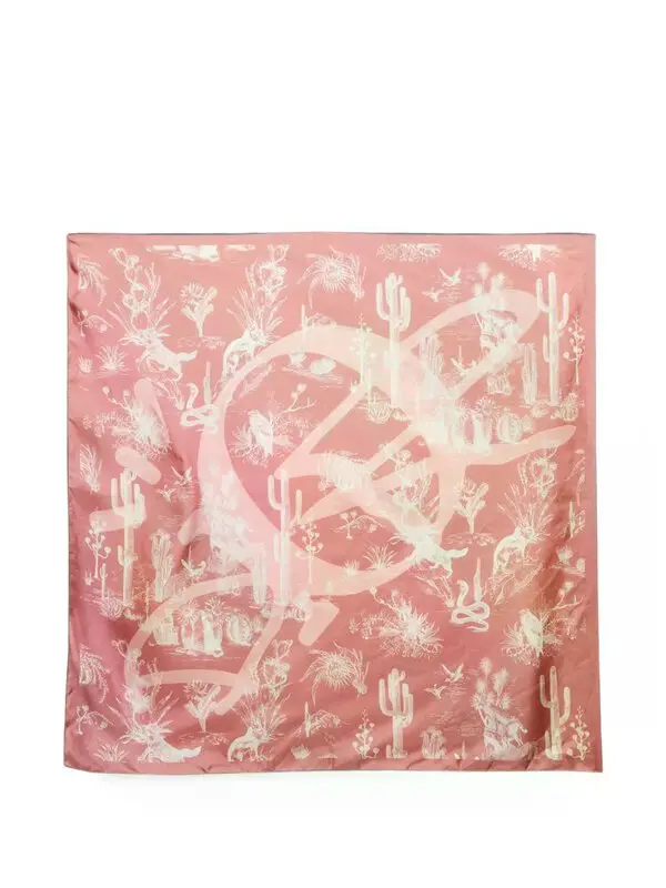 Dior Printed Square Scarf - Pink