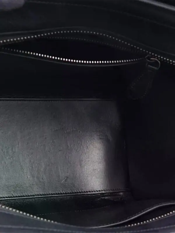 Celine Micro Tricolor Leather Luggage Tote Bag