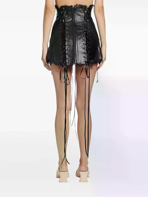 DREAMING ELI Favourite Lace-up Layered Mini Skirt