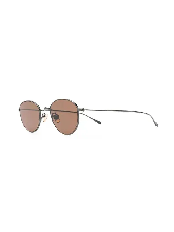MASUNAGA Round Frame Sunglasses - Black