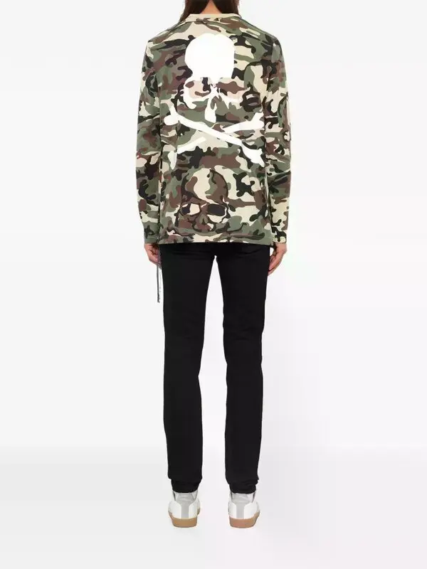 MASTERMIND WORLD Camouflage-print Skull-motif T-shirt - Green