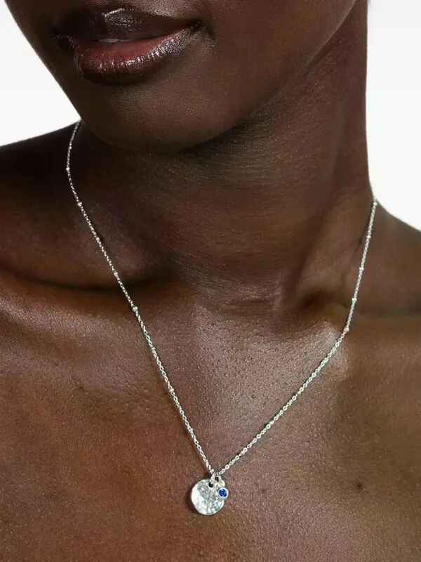 DOWER & HALL Hammered Sapphire-disc Necklace