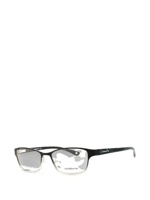 LIZ CLAIBORNE Rectangle Frame Eyeglasses - Black