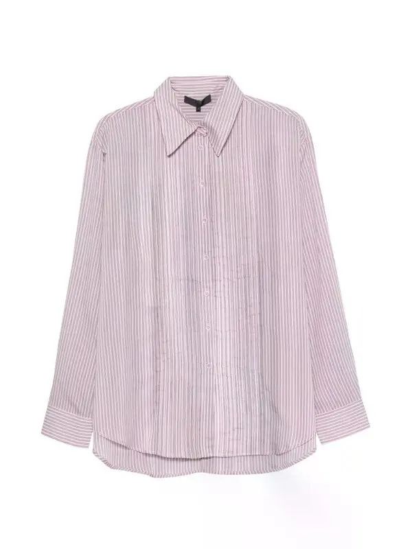Tibi Striped Button-down Shirt - Pink