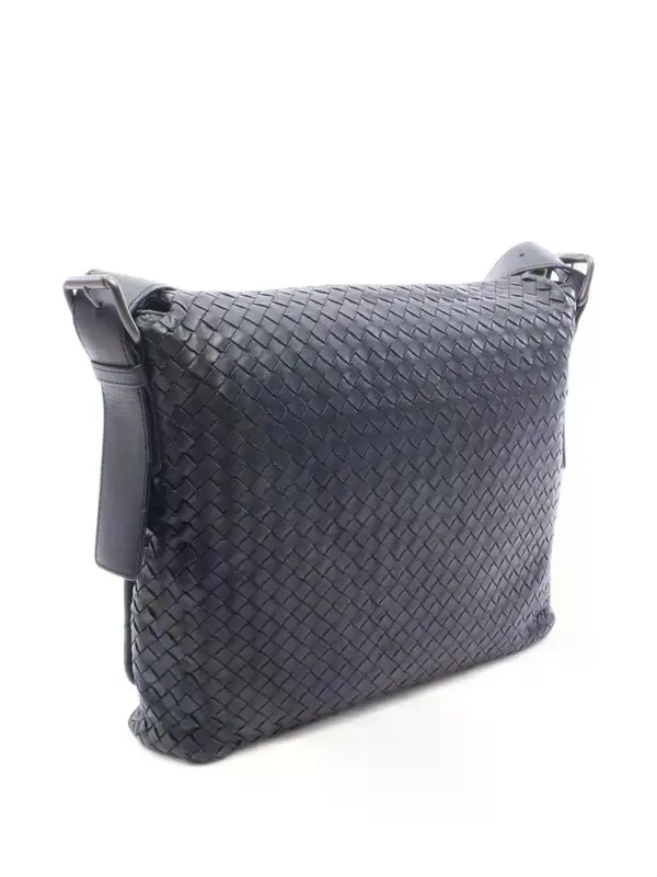 Bottega Veneta 2000s Intrecciato Shoulder Bag - Blue