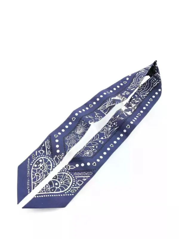 Hermès 2020s Entre Ciel Et Mer Twilly Ribbon Scarf