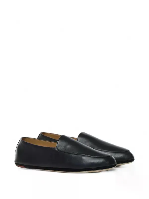 Loro Piana Anton Lambskin Loafers - Black