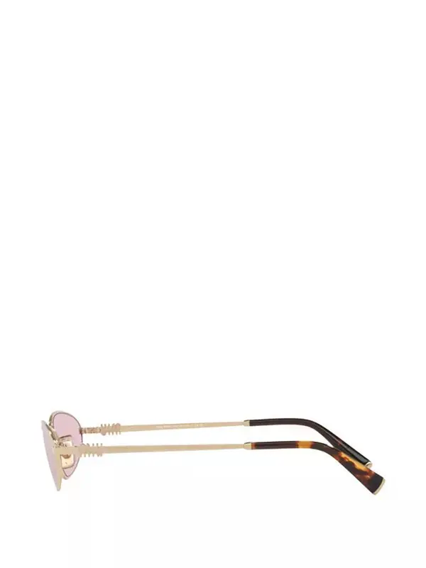 Miu Miu Tone Oval Sunglasses - Gold