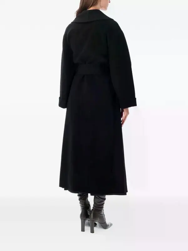 BY MALENE BIRGER Belted Shawl-collar Coat - Black