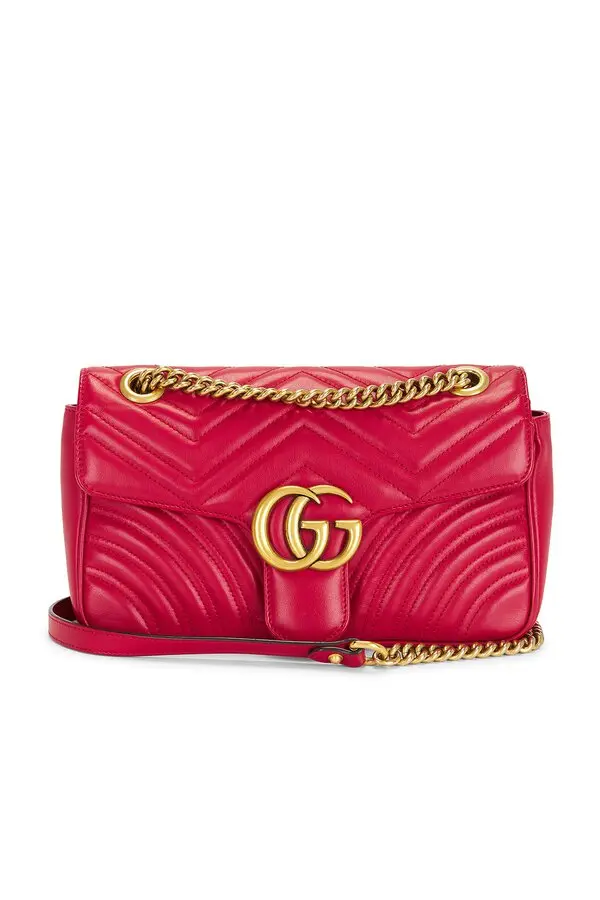 Gucci Gg Marmont Shoulder Bag - Red