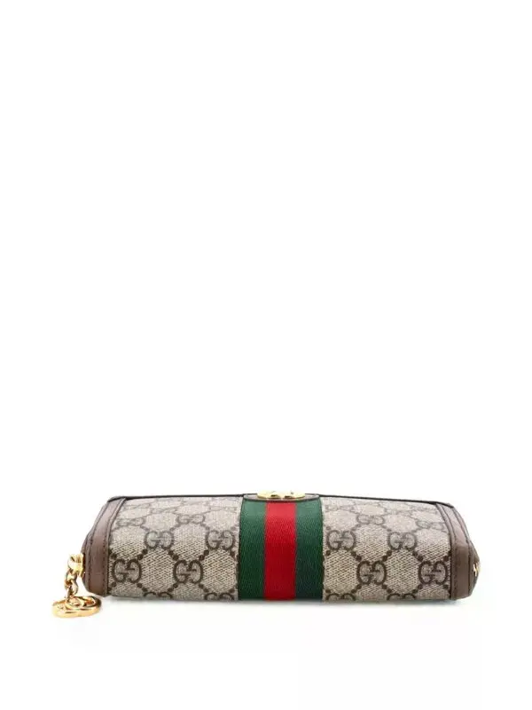 Gucci Ophidia Zip Around Wallet Gg Coated Canvas Small Wallets