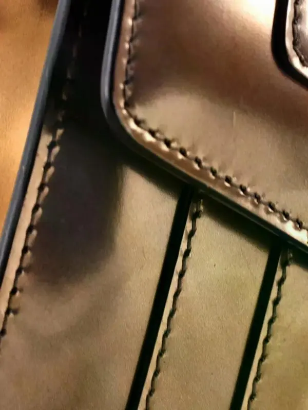 BVLGARI Serpenti Forever Square Metallic Leather Small Shoulder Bag
