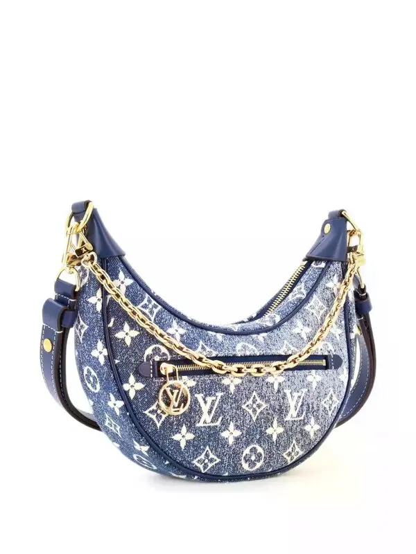LOUIS VUITTON Loop Monogram Jacquard Denim Hobo Bag