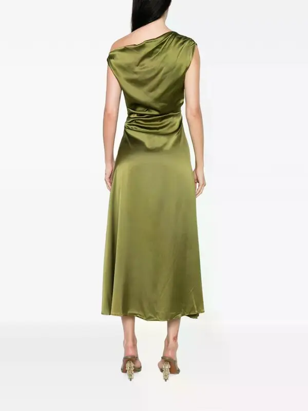 Staud Phare Off-shoulder Draped Dress