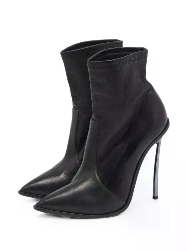 Fendi Blade Leather Ankle Boots
