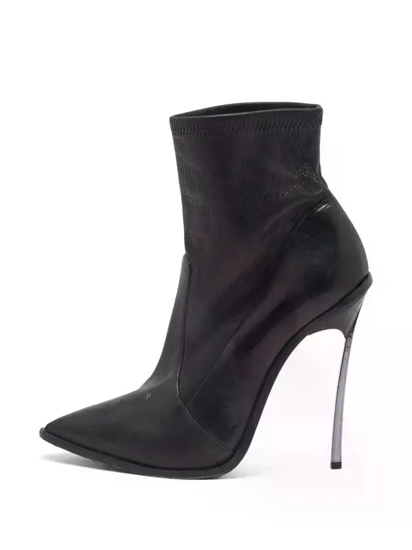 Fendi Blade Leather Pointed Toe Ankle Boots