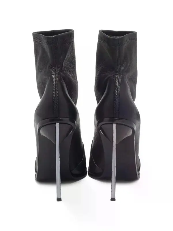 Fendi Blade Leather Pointed Toe Ankle Boots