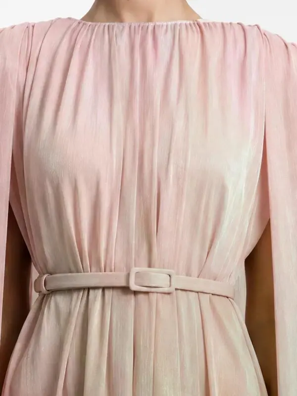 GEMY MAALOUF Belted Structured-shoulder Dress