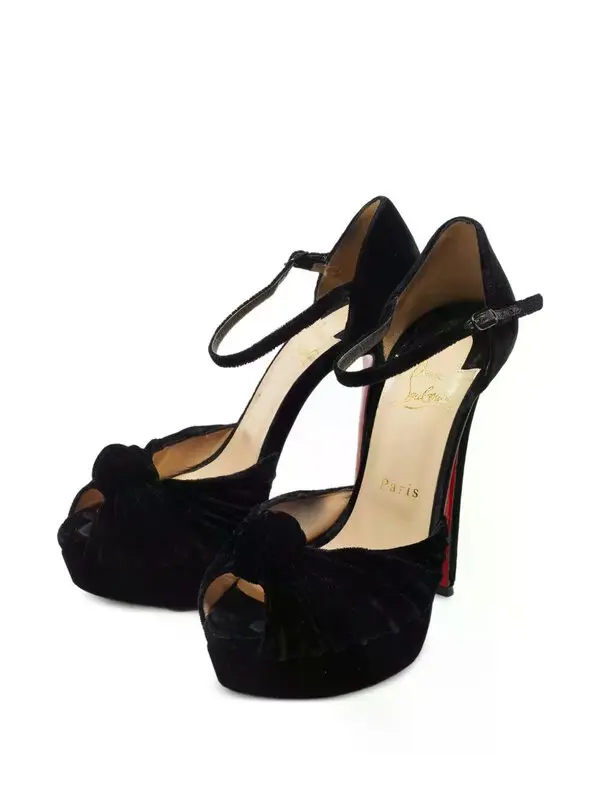 CHRISTIAN LOUBOUTIN Marchavekel Platform Peep-toe Pumps - Black