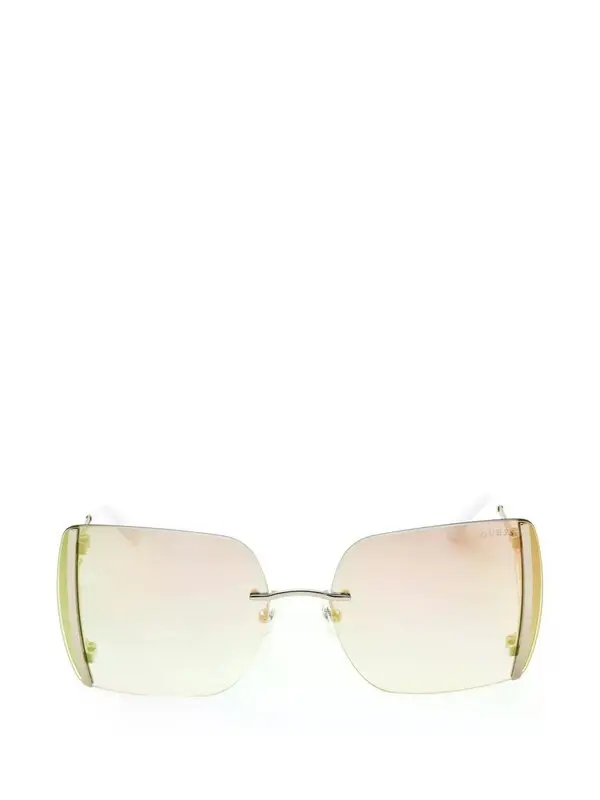 Guess Oversized Geometric-frame Sunglasses - Gold