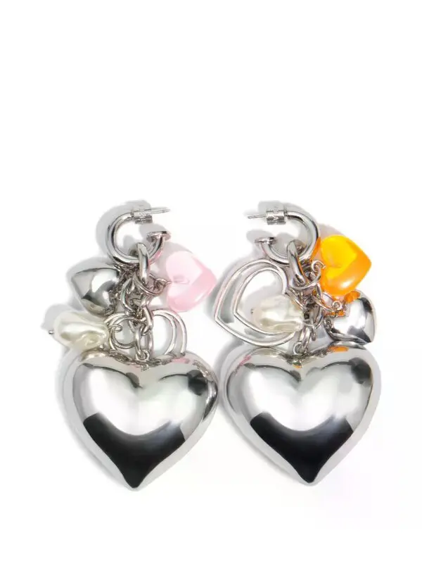 Bimba Y Lola Hearts-multicharm Earrings - Silver