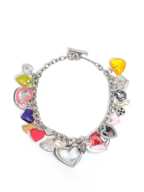 Bimba Y Lola Hearts-multicharm Necklace - Silver