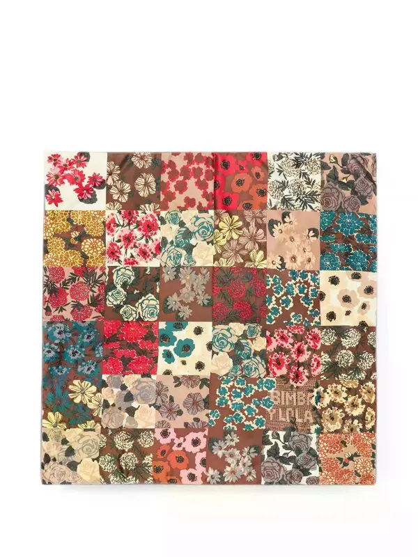 Bimba Y Lola Floral Patchwork Scarf