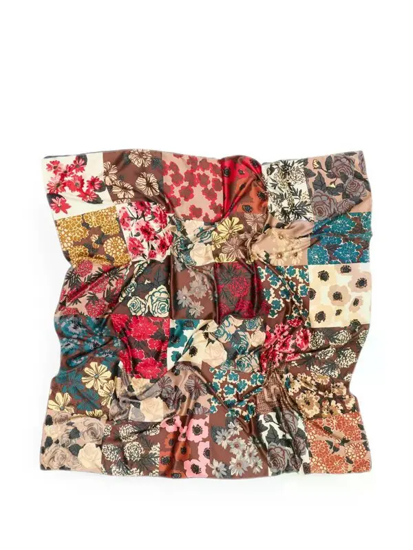 Bimba Y Lola Floral Patchwork Scarf