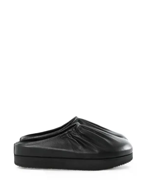 Y’s Ruched Platform Mules