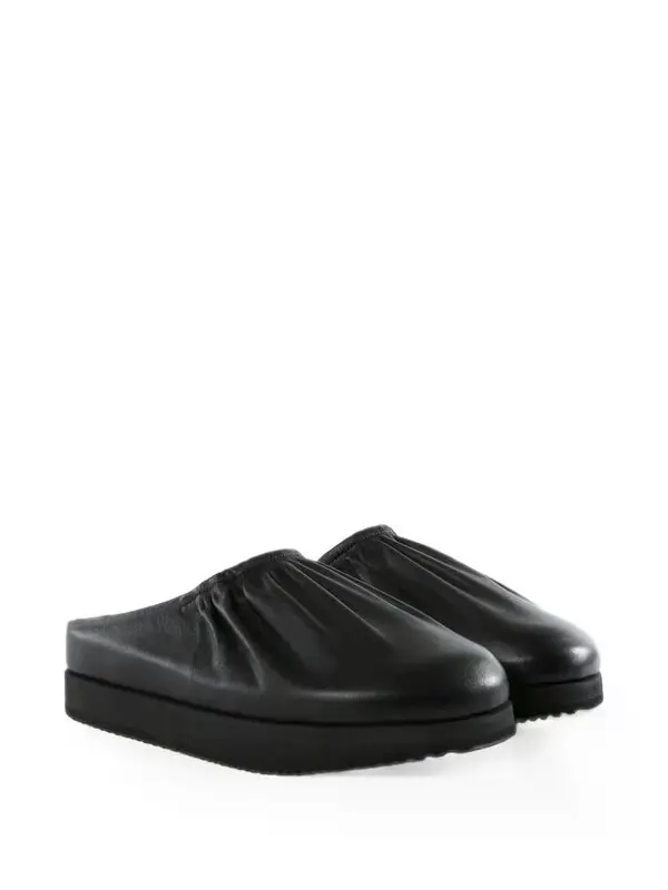 Y’s Ruched Platform Mules